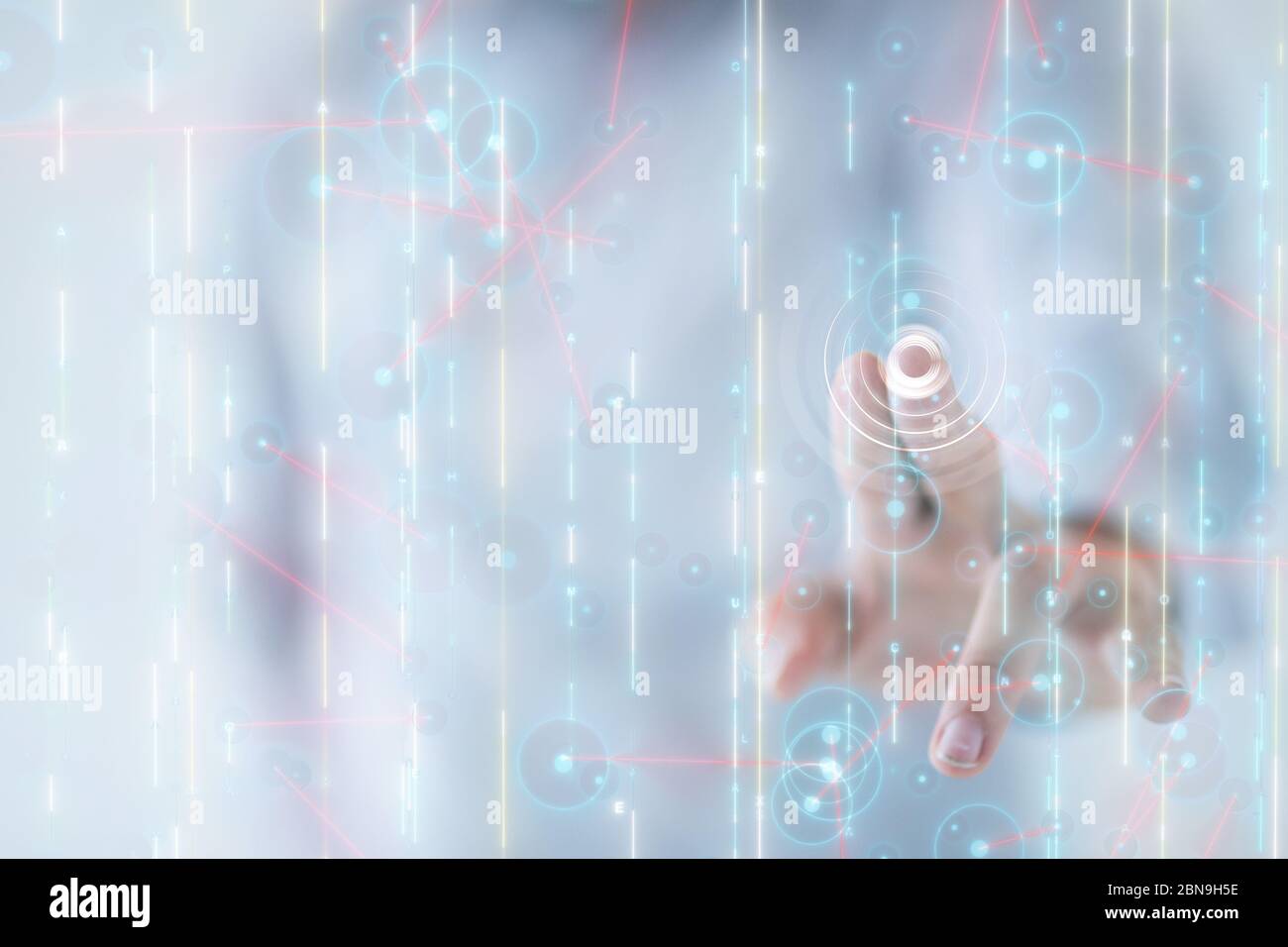 A Touch screen technology. Future modern touch screen technology Stock ...