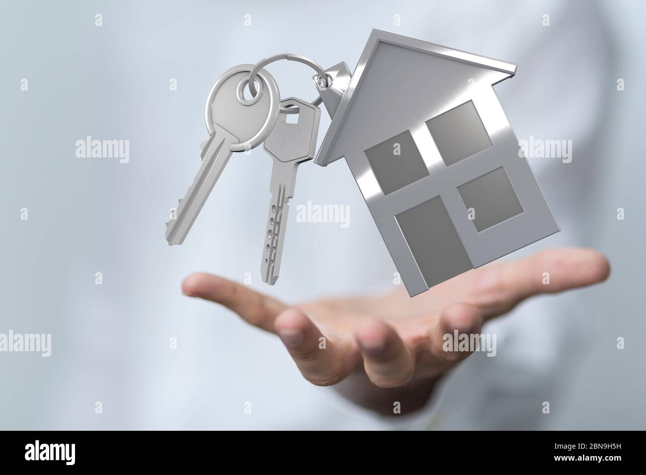 Real estate business house on a hand hi-res stock photography and ...