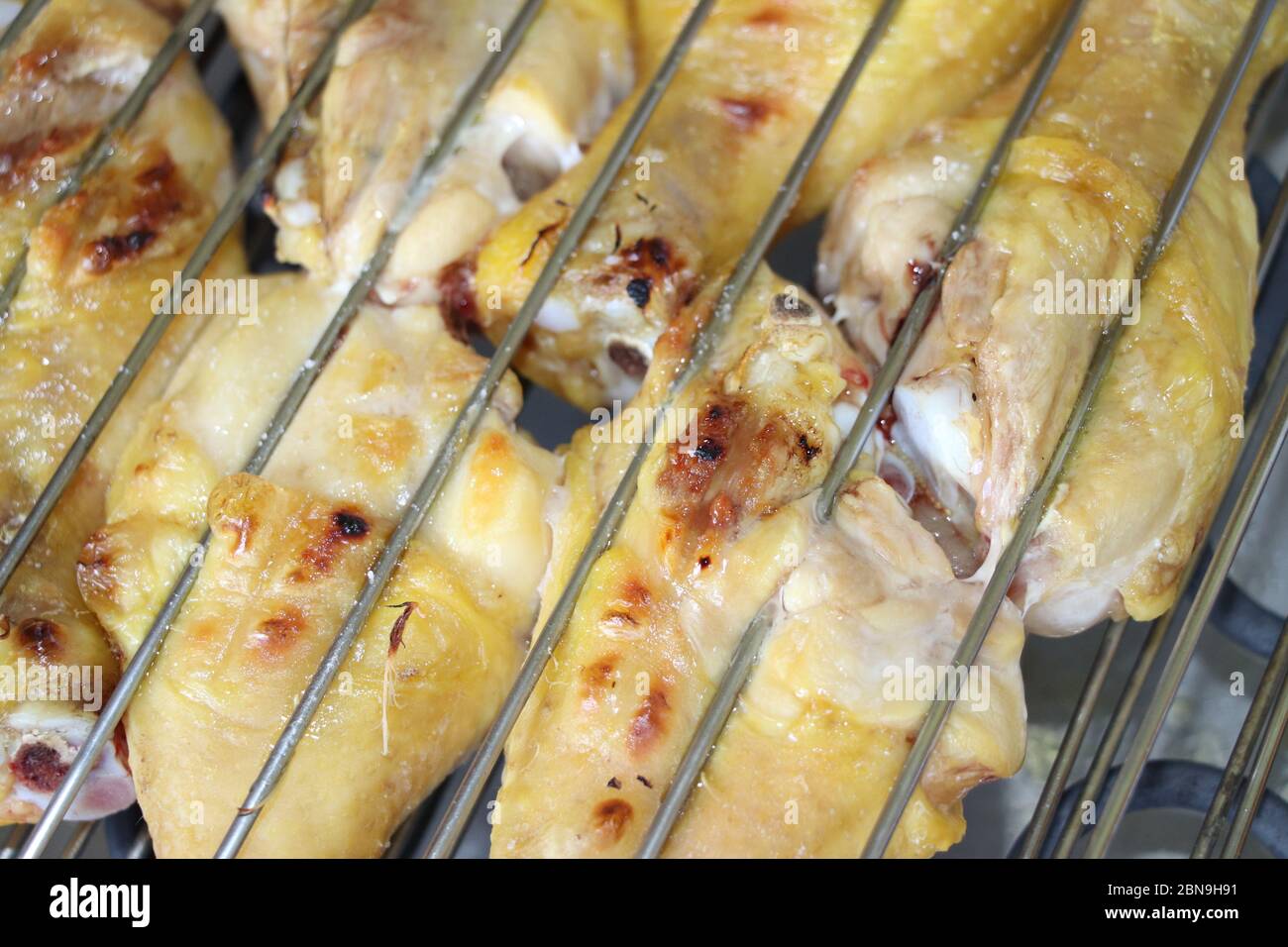 mixed grill with chicken cooked at barbecue Stock Photo - Alamy