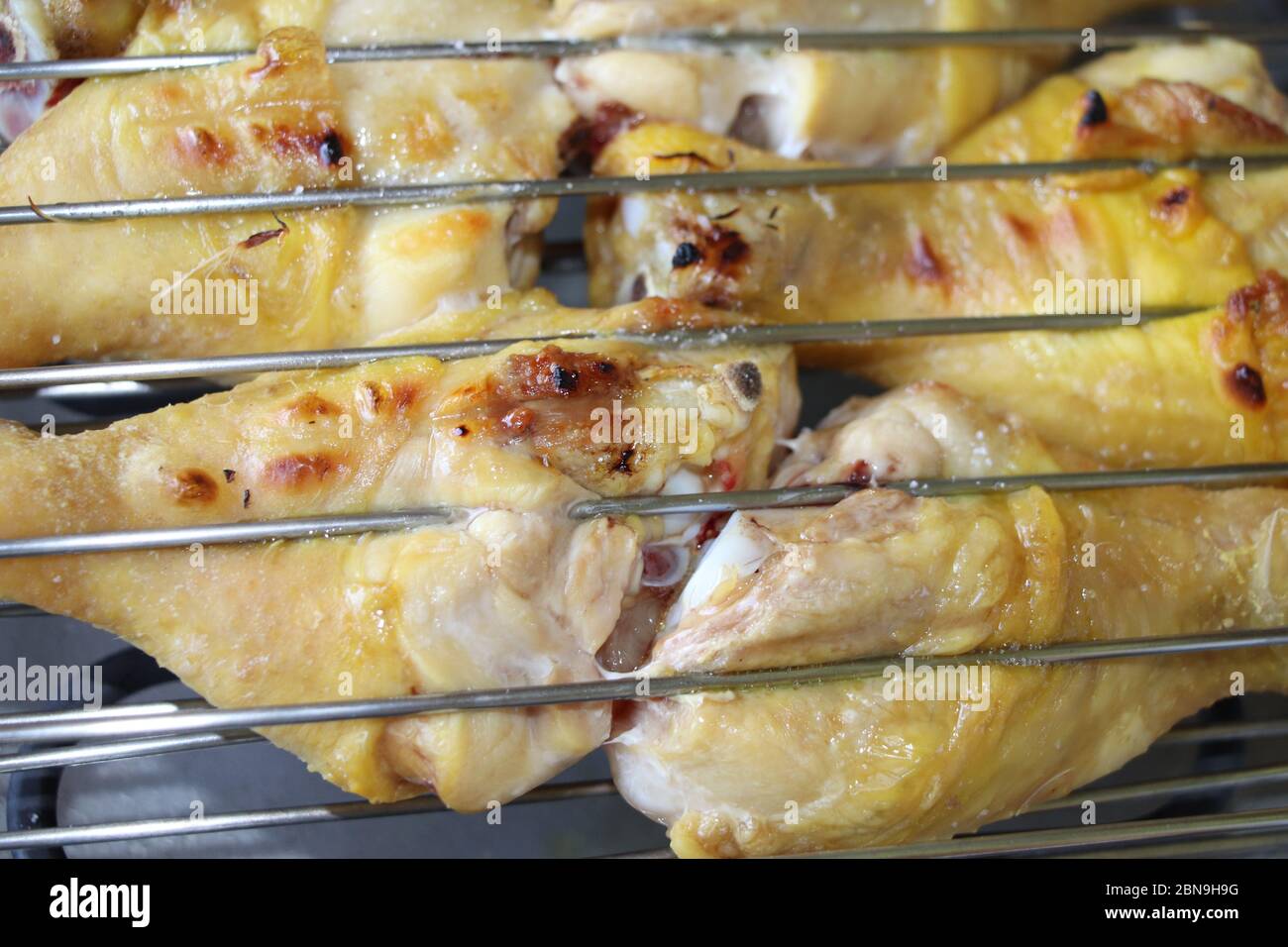 mixed grill with chicken cooked at barbecue Stock Photo - Alamy