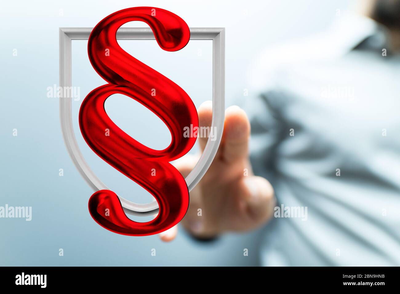 A symbol paragraph law sign digital in hand Stock Photo - Alamy