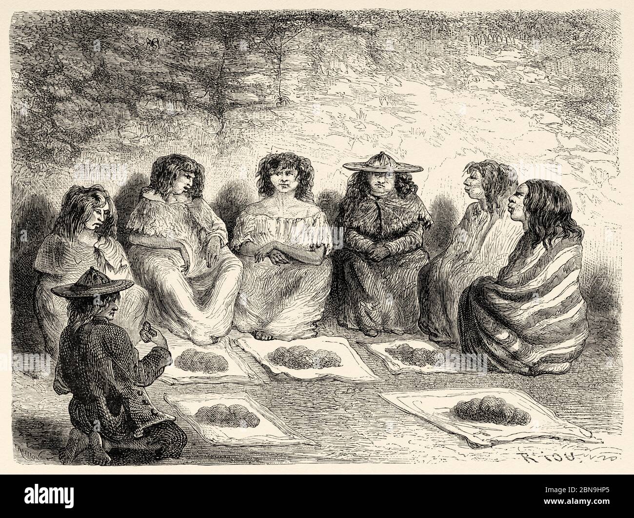 Peruvian corn characters chomping dressed in traditional costumes ...