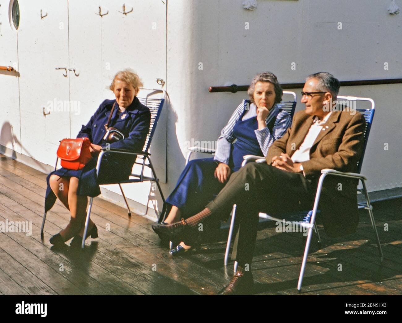 Norway ca. 1972 (R) - Tourists on a ship or ferry during a trip to ...