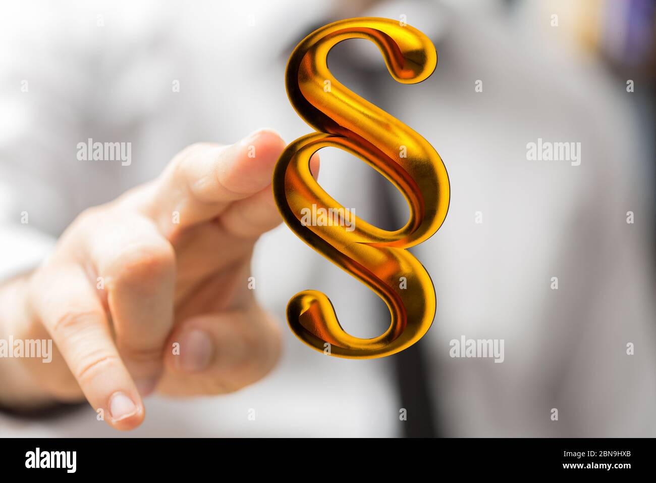 A symbol paragraph law sign digital in hand Stock Photo - Alamy
