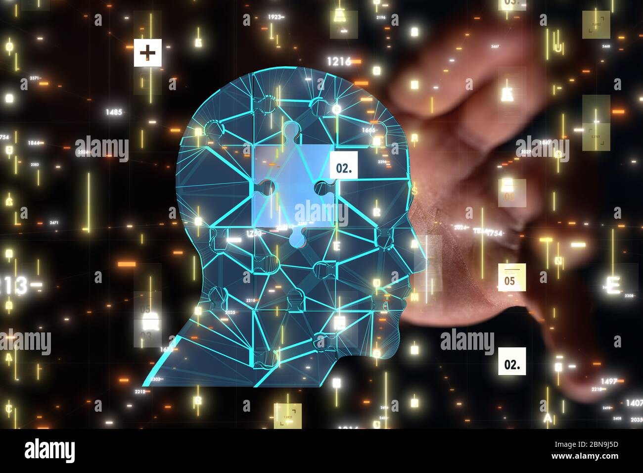 A science consist head human digital technology concept Stock Photo - Alamy