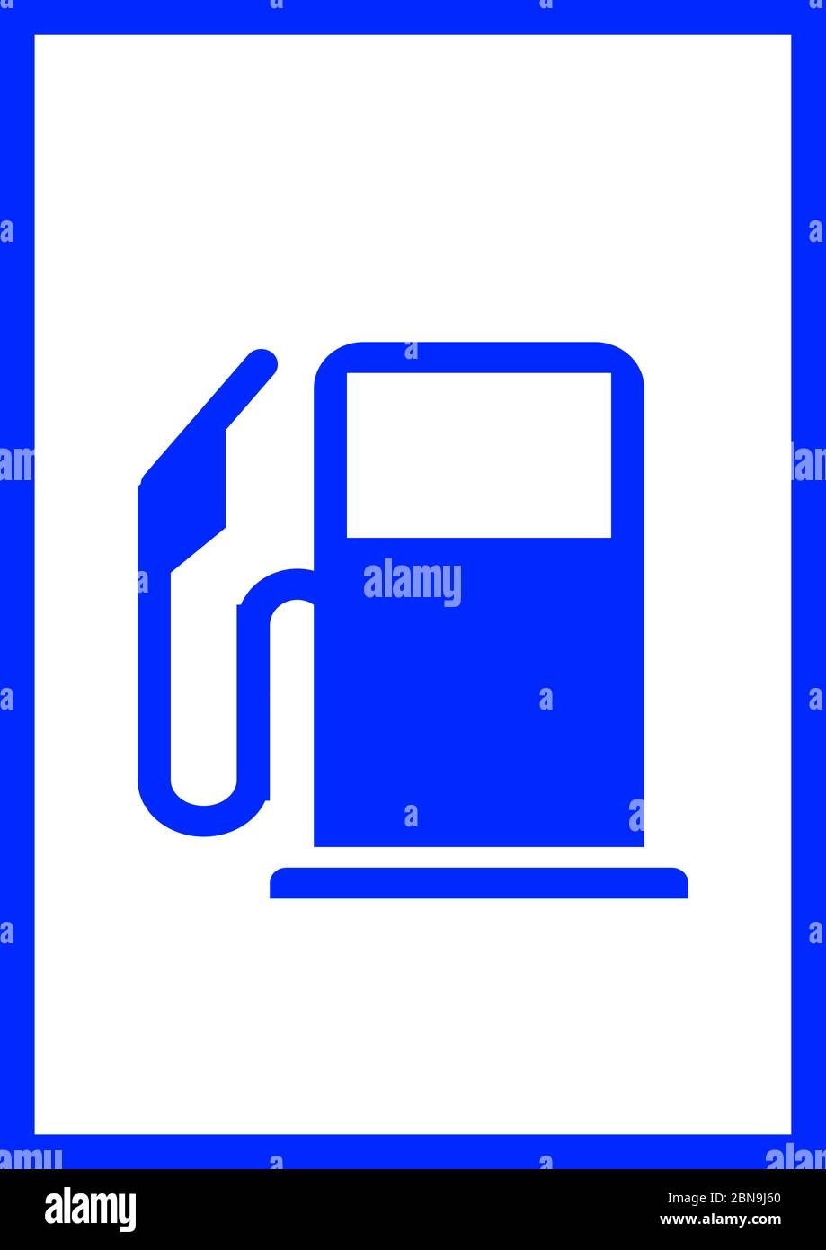 Road sign pointer car refueling on a white background Stock Vector ...