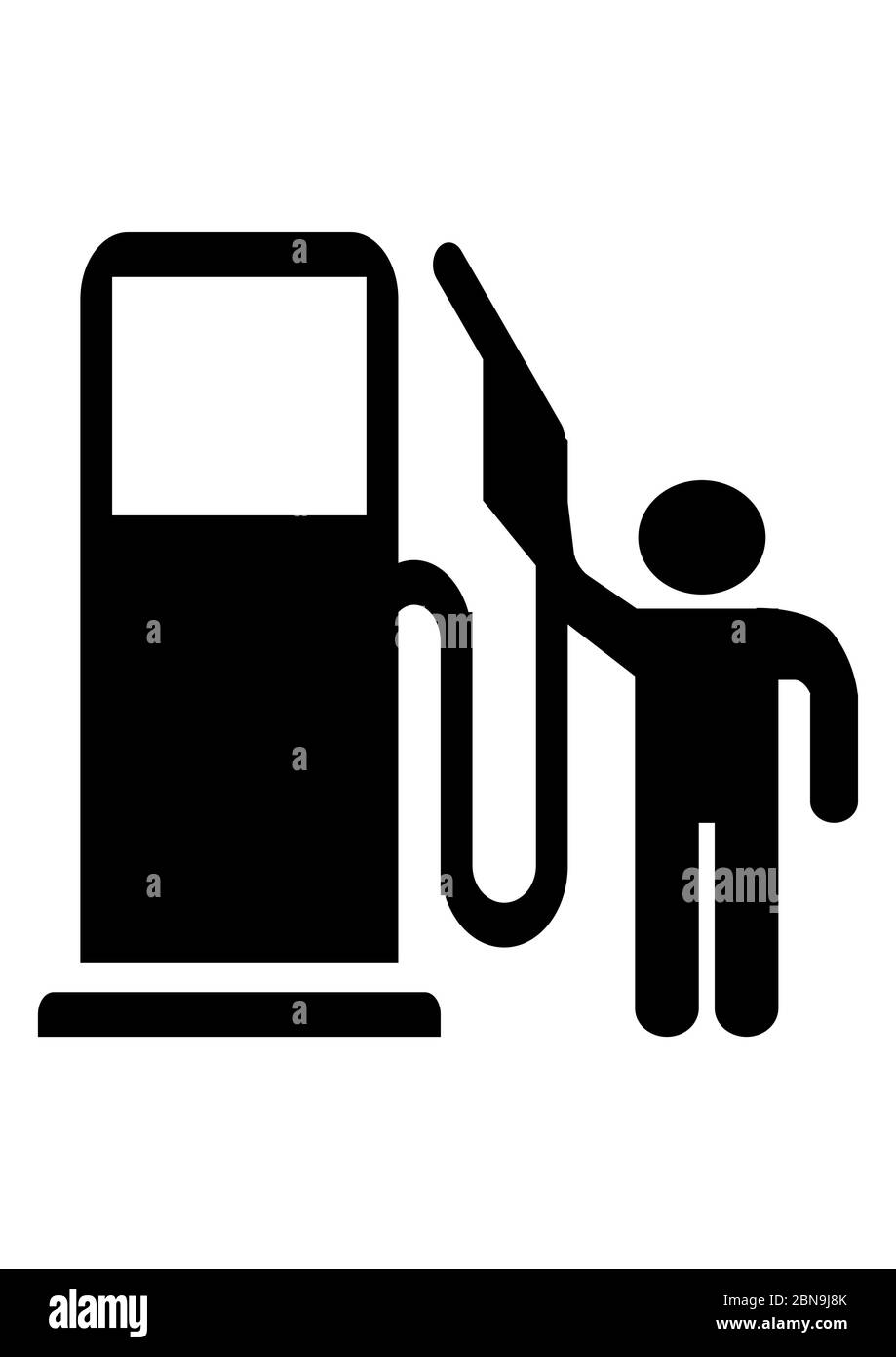 Road sign pointer car refueling on a white background Stock Vector ...