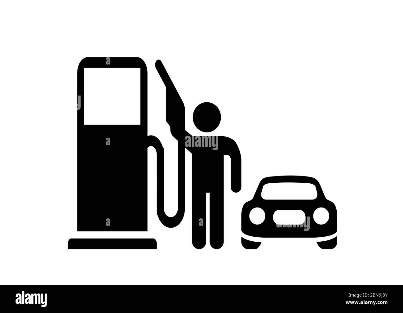 Road sign pointer car refueling on a white background Stock Vector ...