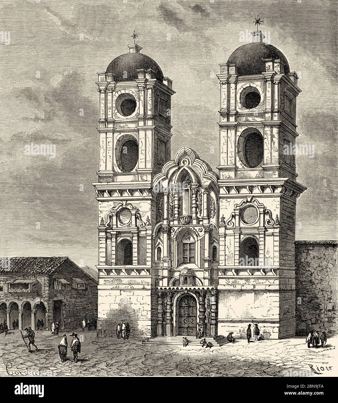 Church of the Company of Jesus at Plaza de Armas, built in the old ...