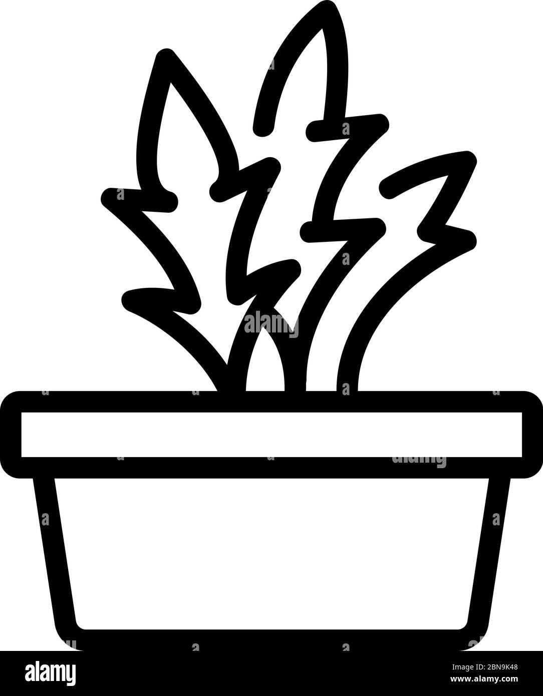 home grown arugula icon vector outline illustration Stock Vector Image ...