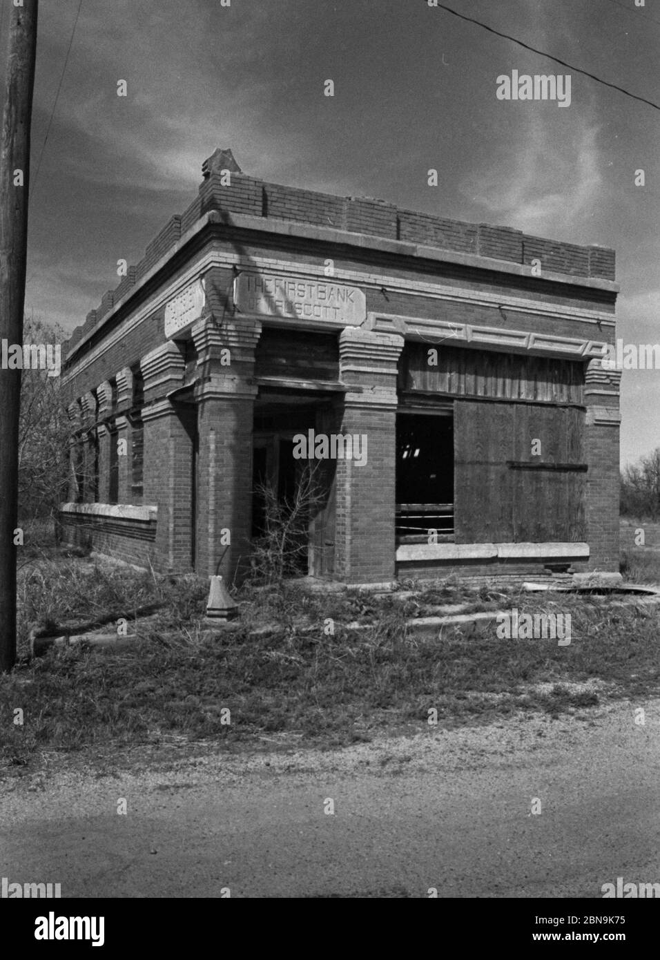 Ghost town of truscott texas Black and White Stock Photos & Images - Alamy