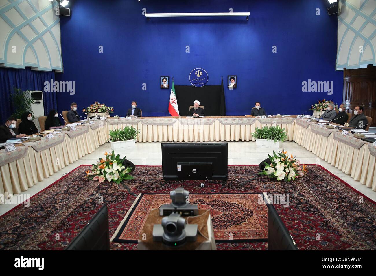 Tehran, Iran. 13th May, 2020. Iranian President HASSAN ROUHANI makes a ...