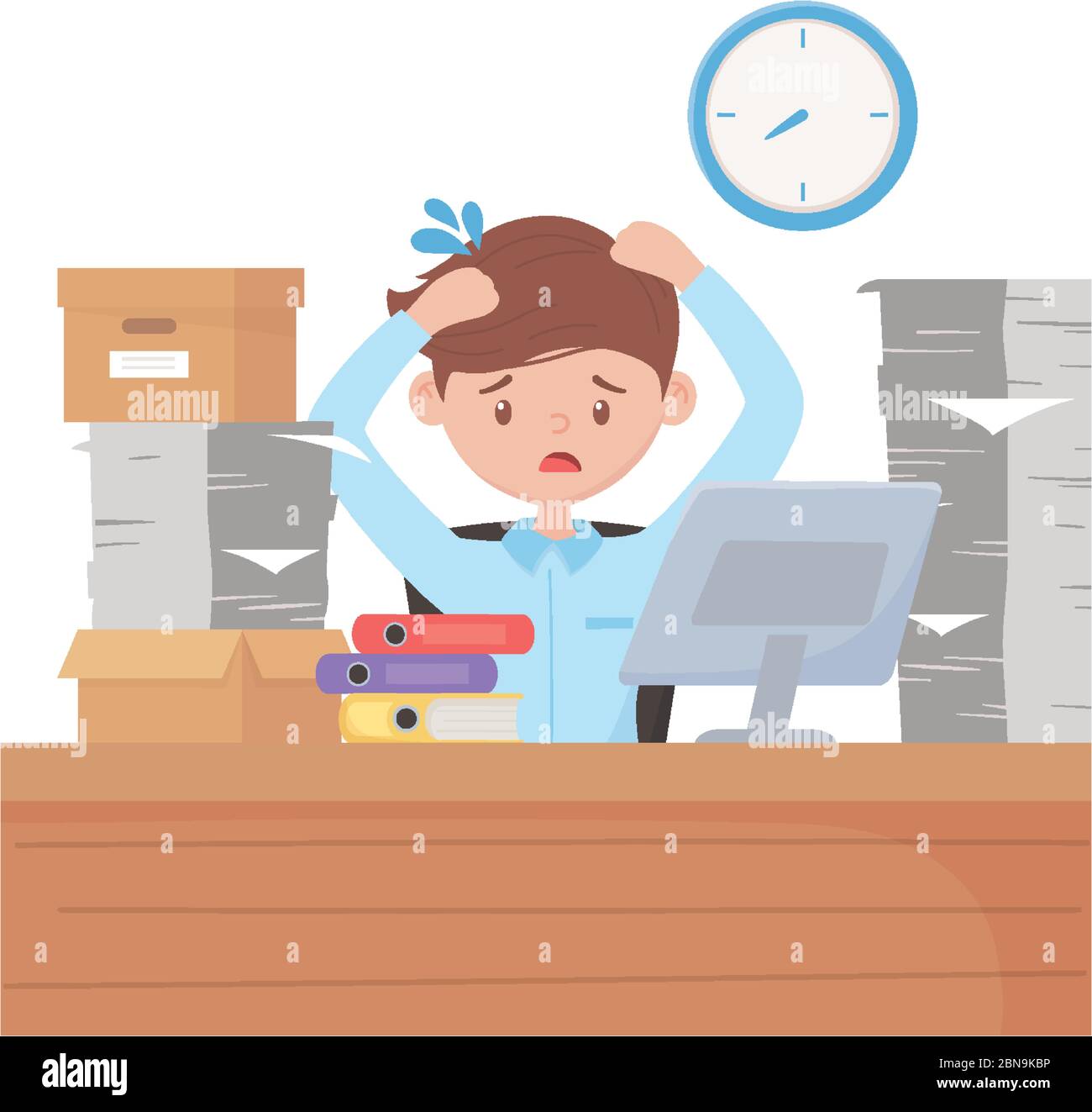 Tired From Work Cartoon