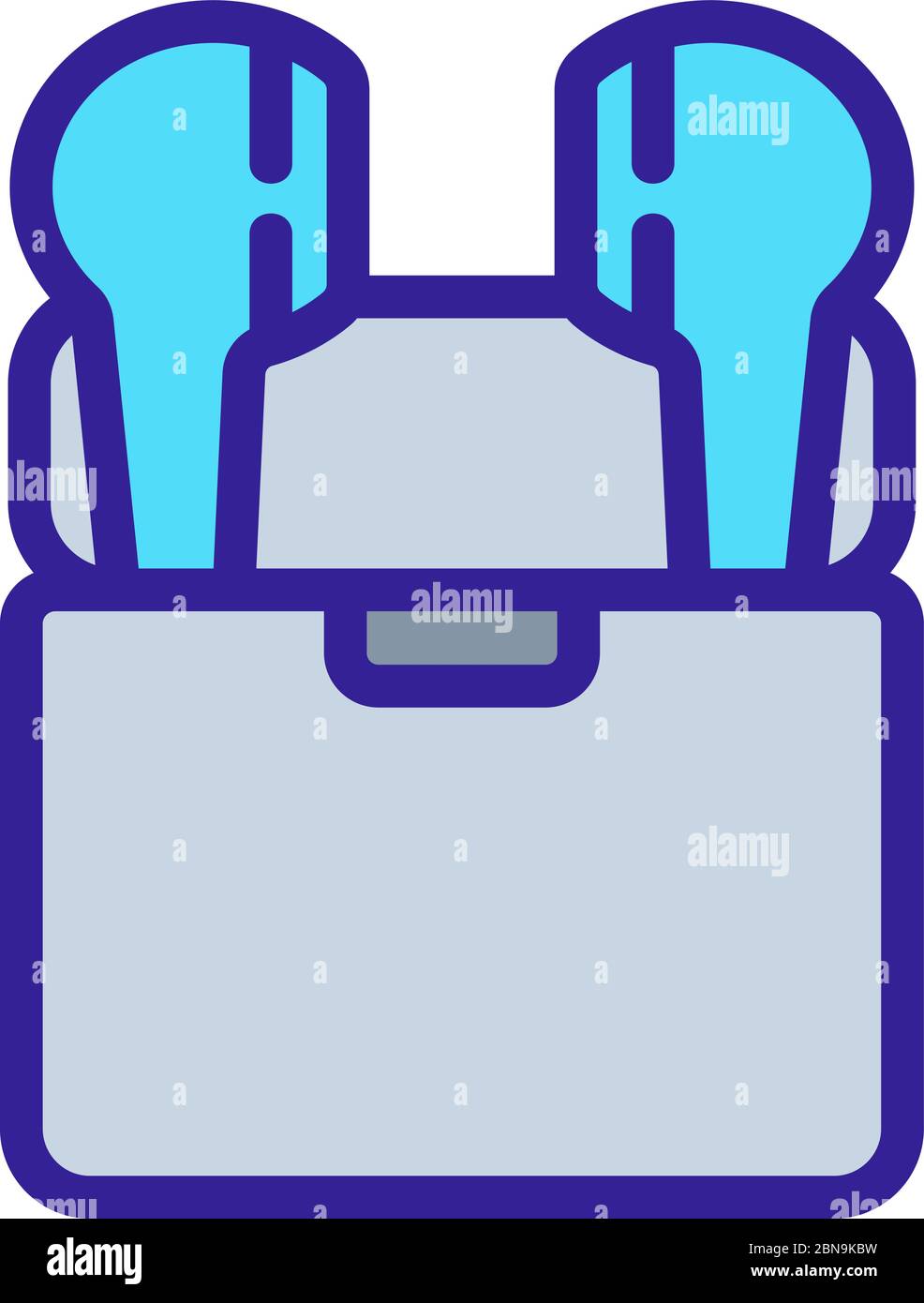 wireless headphones in special box icon vector outline illustration ...