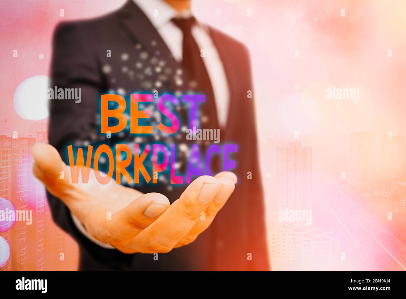 Conceptual hand writing showing Best Workplace. Concept meaning Ideal ...