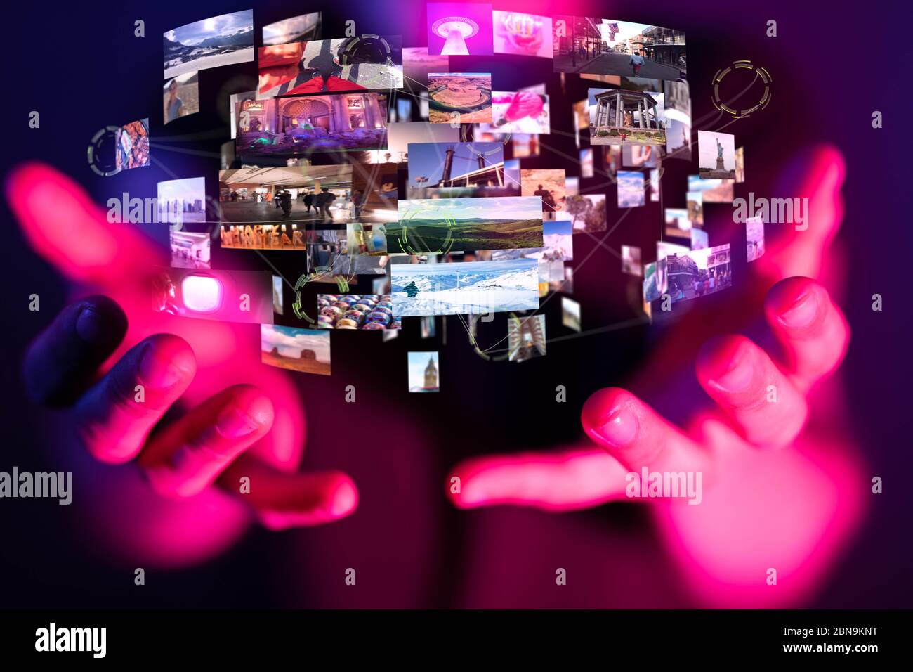 A Internet broadband and multimedia streaming entertainment Stock Photo ...