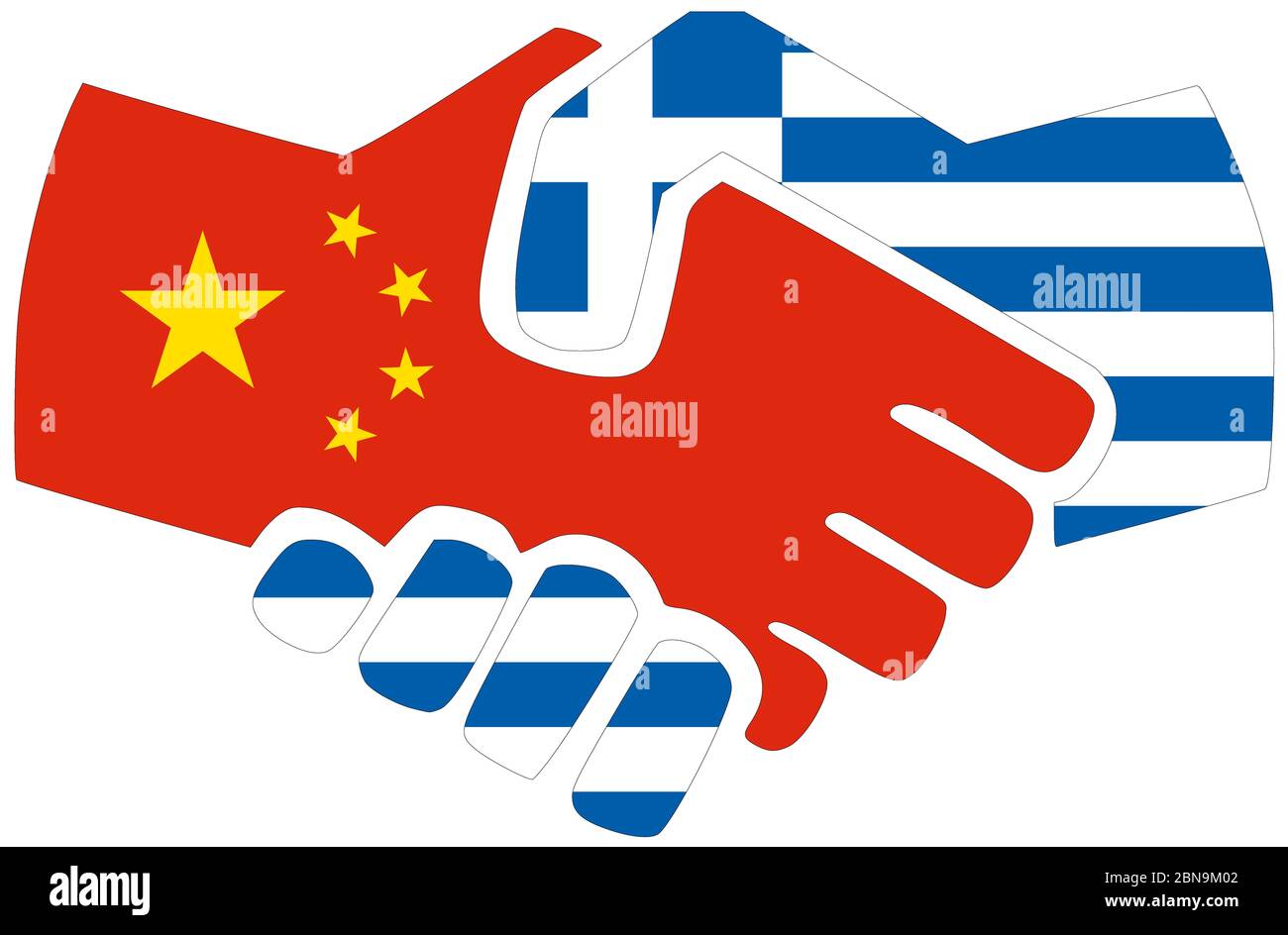 China - Greece / Handshake, symbol of agreement or friendship Stock ...