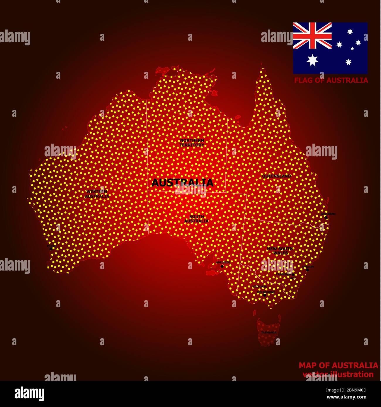 Map of Australia with flag. Australian infographic. Australian map with ...