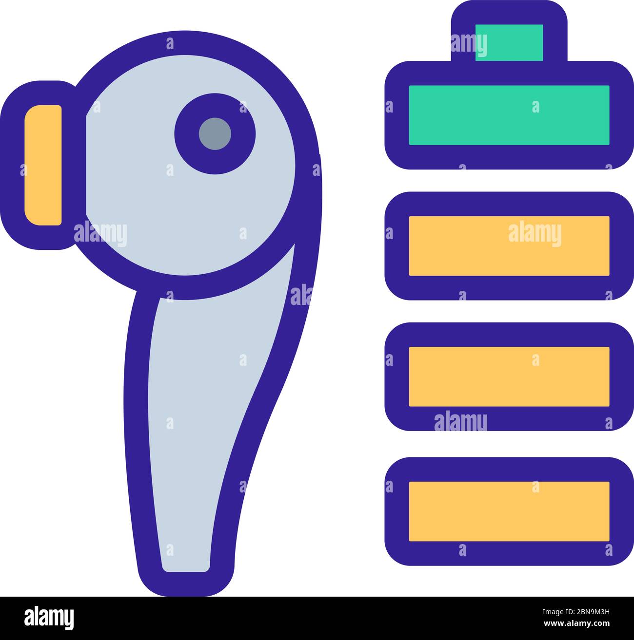 maximum volume in headphones icon vector outline illustration Stock ...