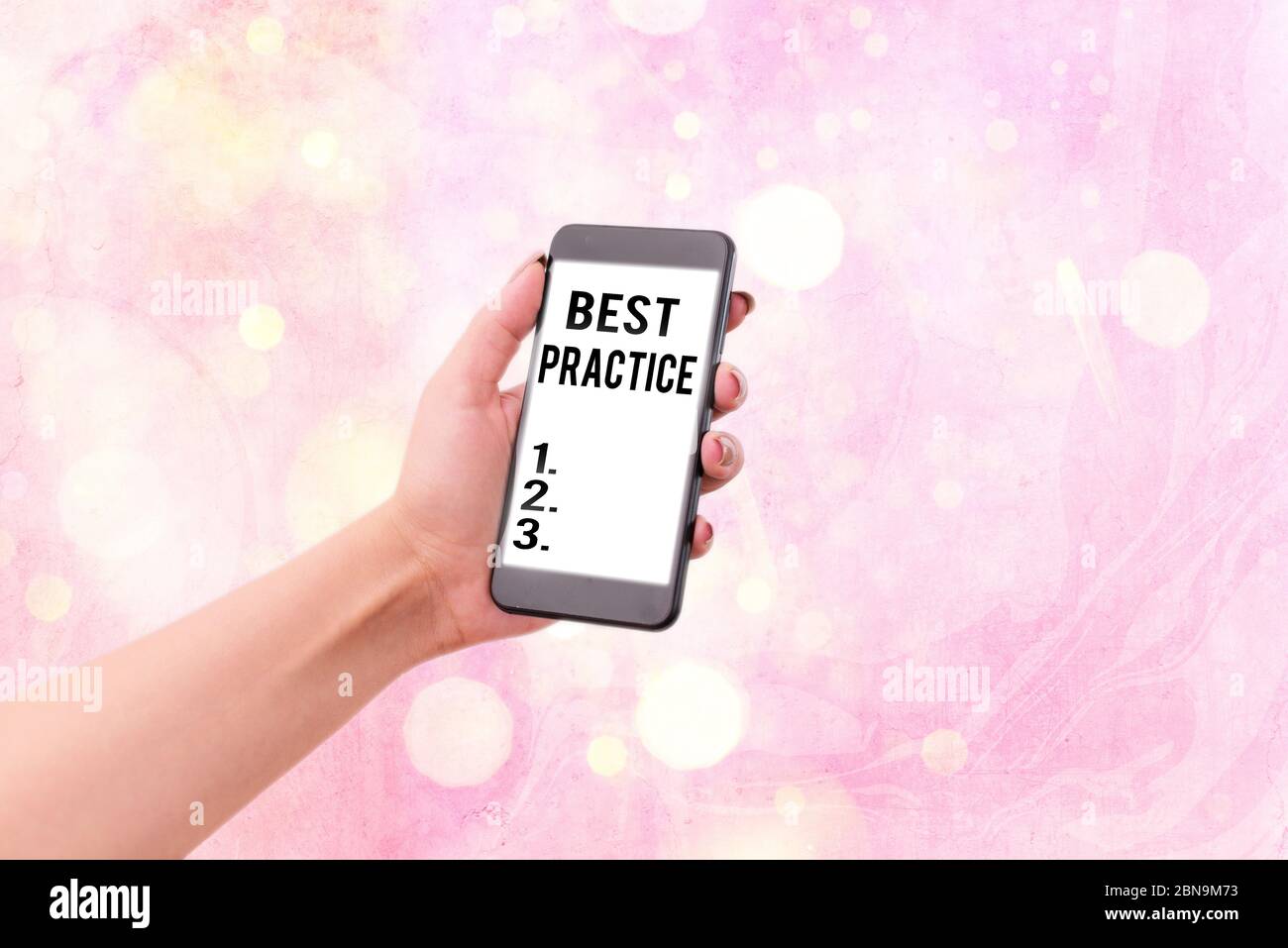 Writing note showing Best Practice. Business concept for Method ...