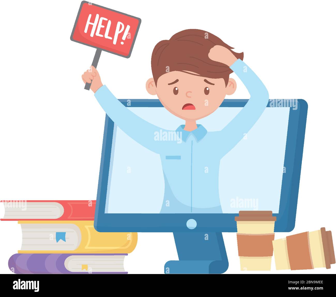 School Work Stress Clipart