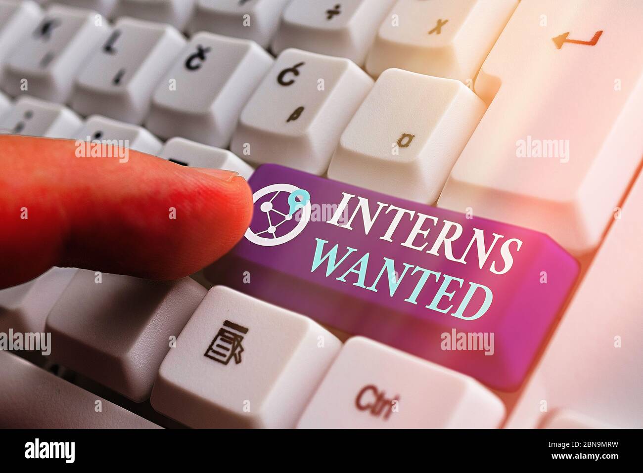 Text sign showing Interns Wanted. Business photo showcasing Looking for ...
