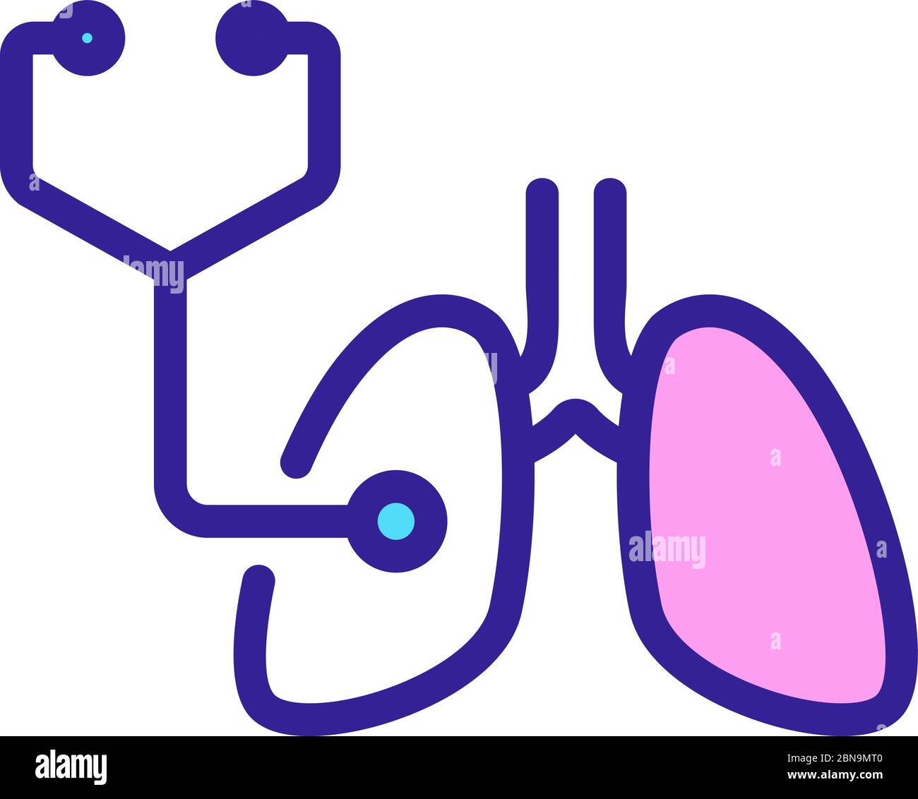 mycobacterium tuberculosis on test surface icon vector outline ...