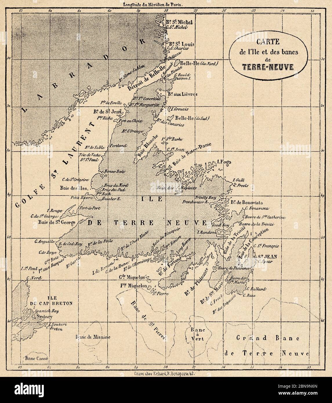 Newfoundland and labrador map hi-res stock photography and images - Alamy