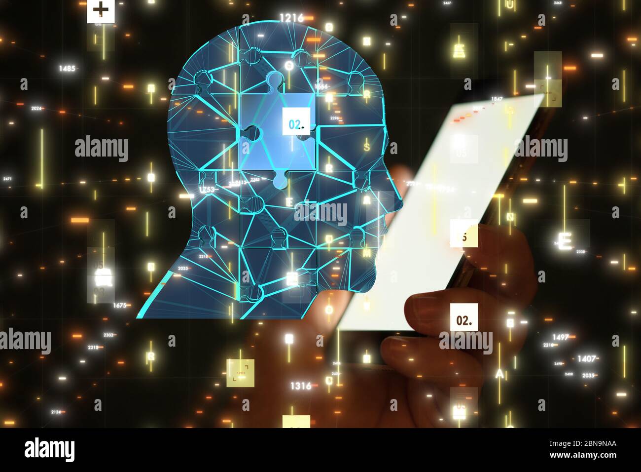 A science consist head human digital technology concept Stock Photo - Alamy