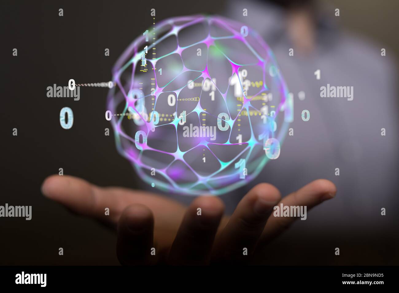 A connected symbols for digital, interactive and global communication ...