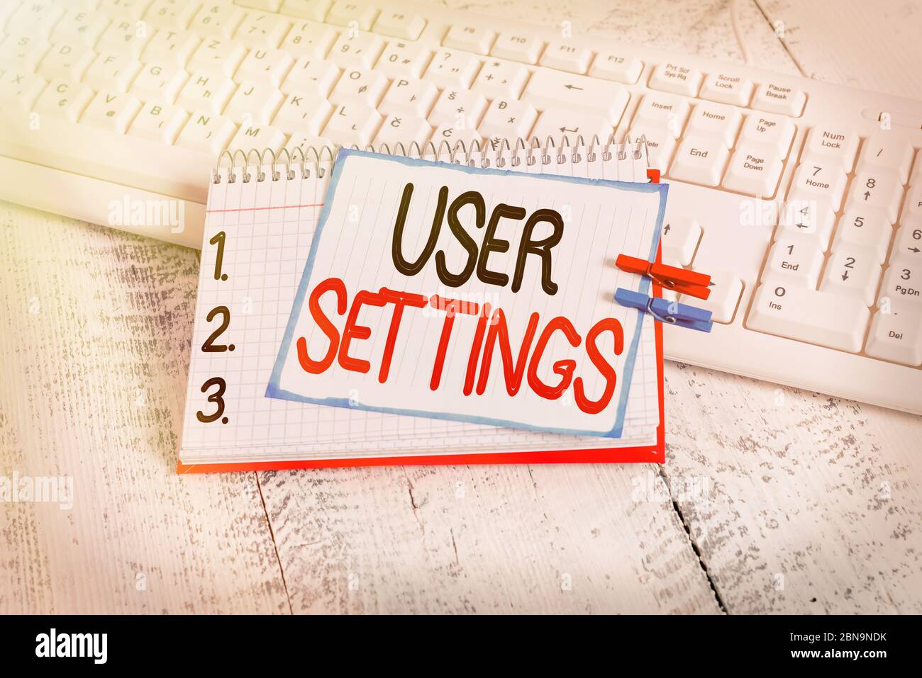 Text sign showing User Settings. Business photo showcasing ...