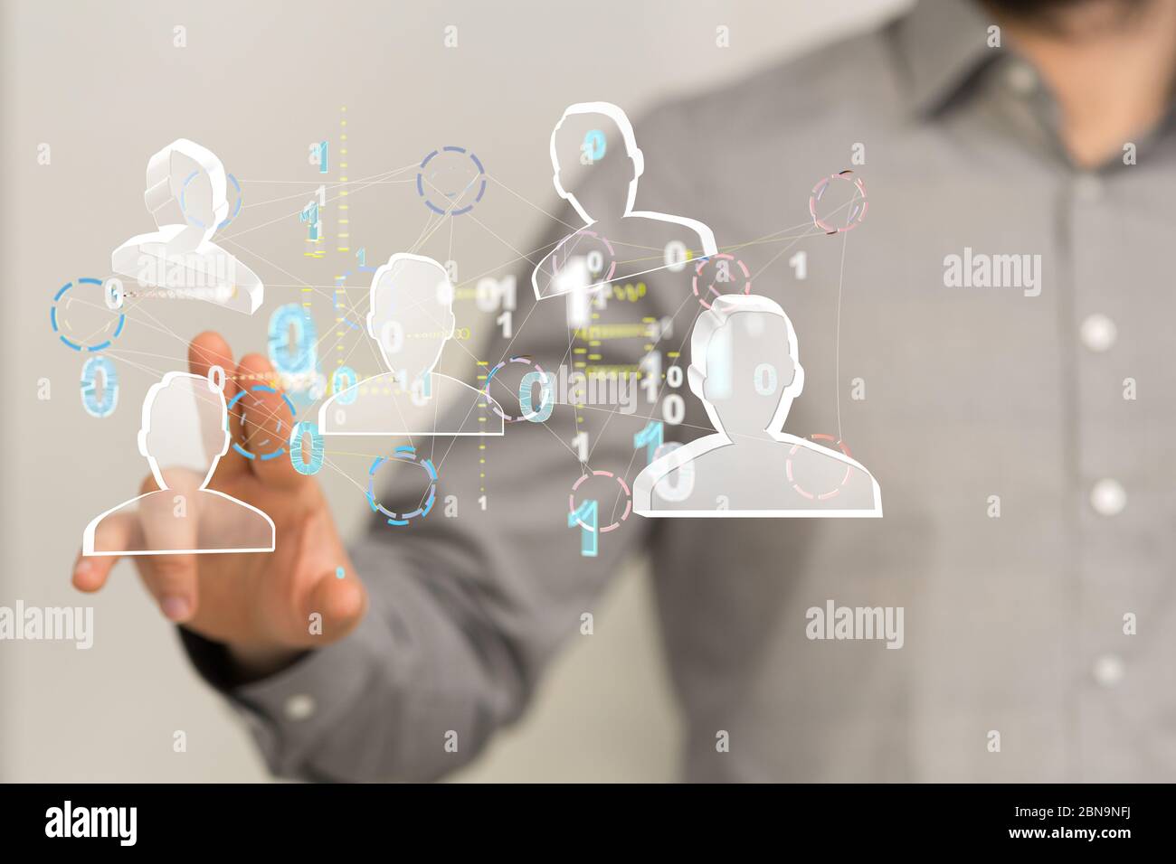 A conceptual image with social connection Stock Photo - Alamy