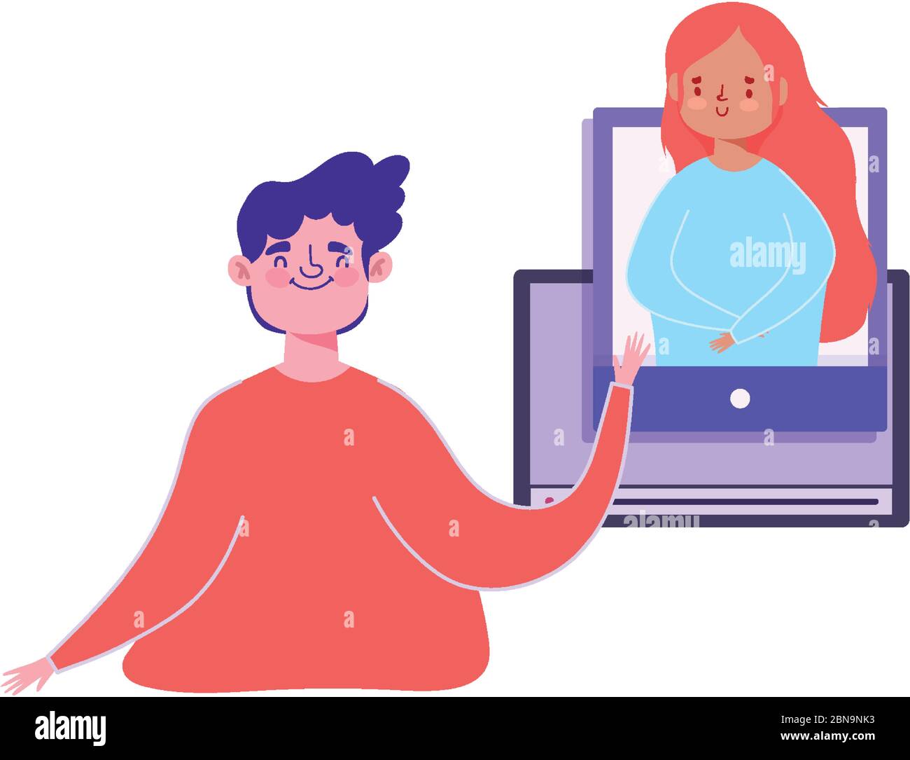 online education, smartphone students connection talking vector ...