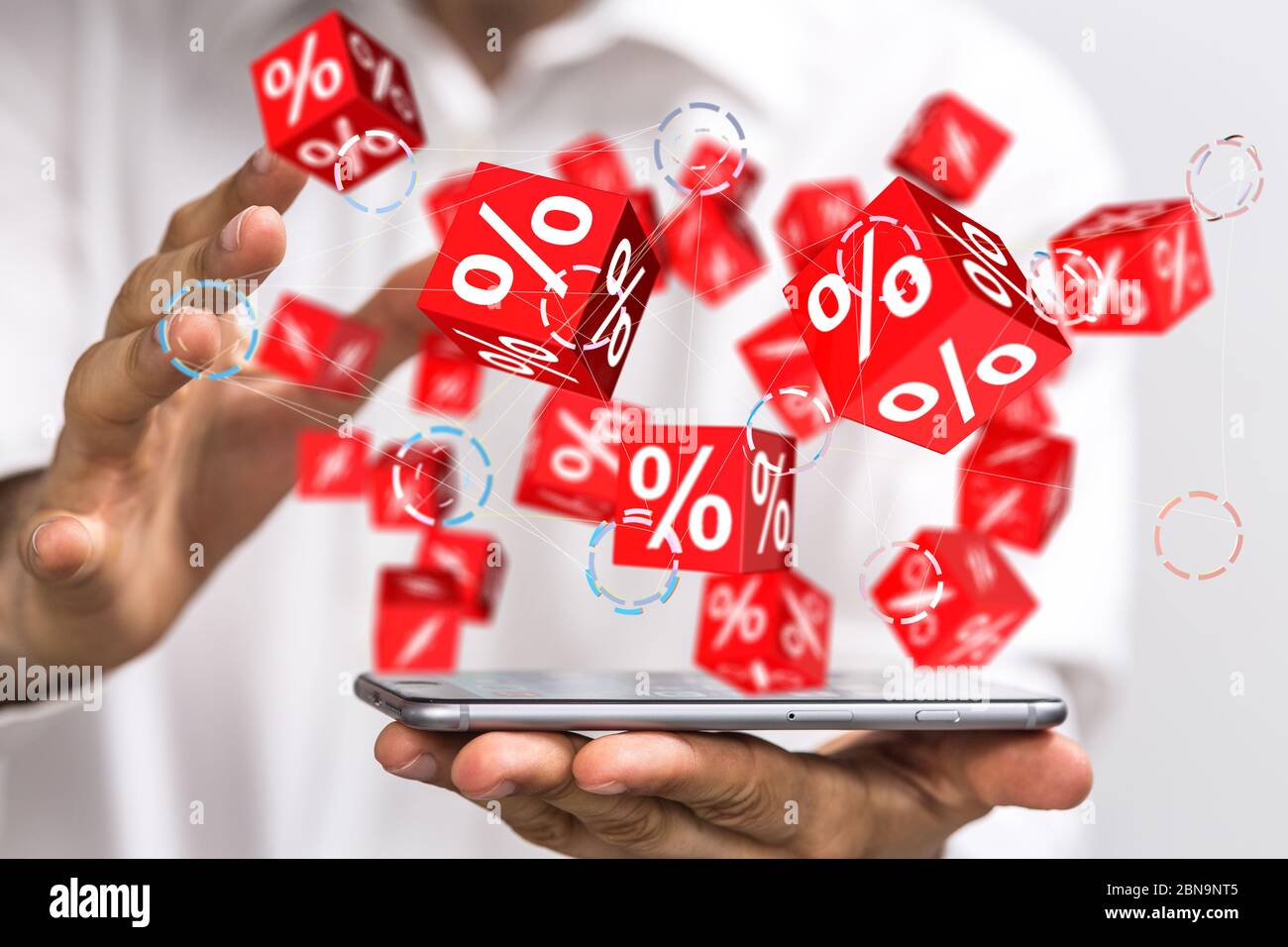 A good sale discount in hand Stock Photo - Alamy