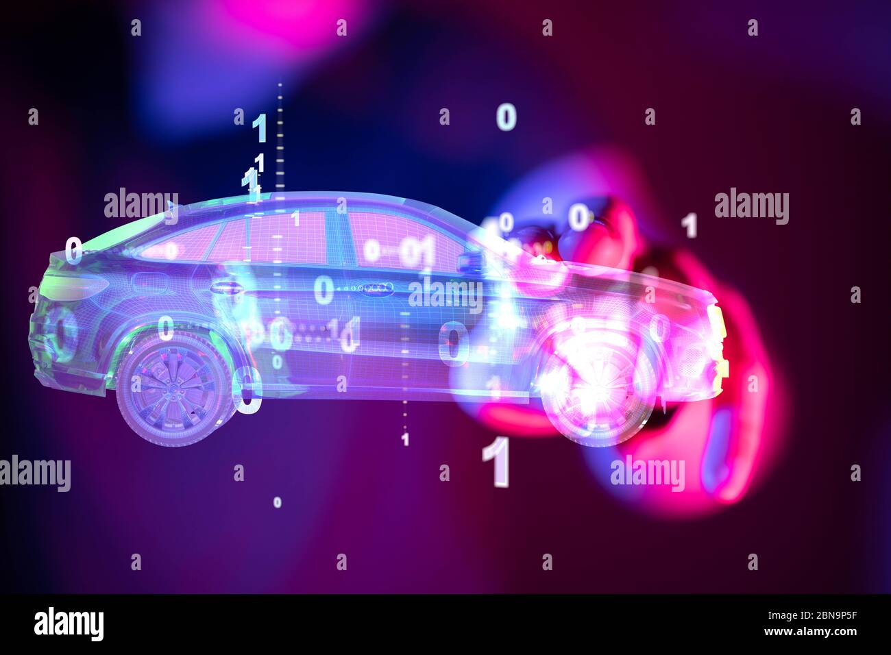 A digital car technology smart in virtuel room Stock Photo - Alamy