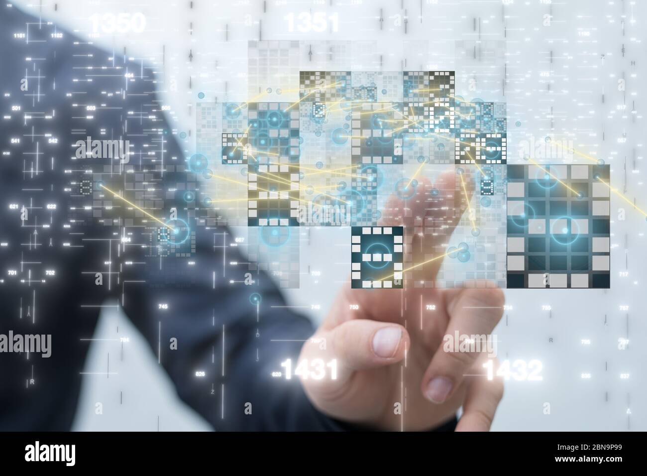 A Abstract Futuristic infographic with Visual data complexity Stock Photo - Alamy