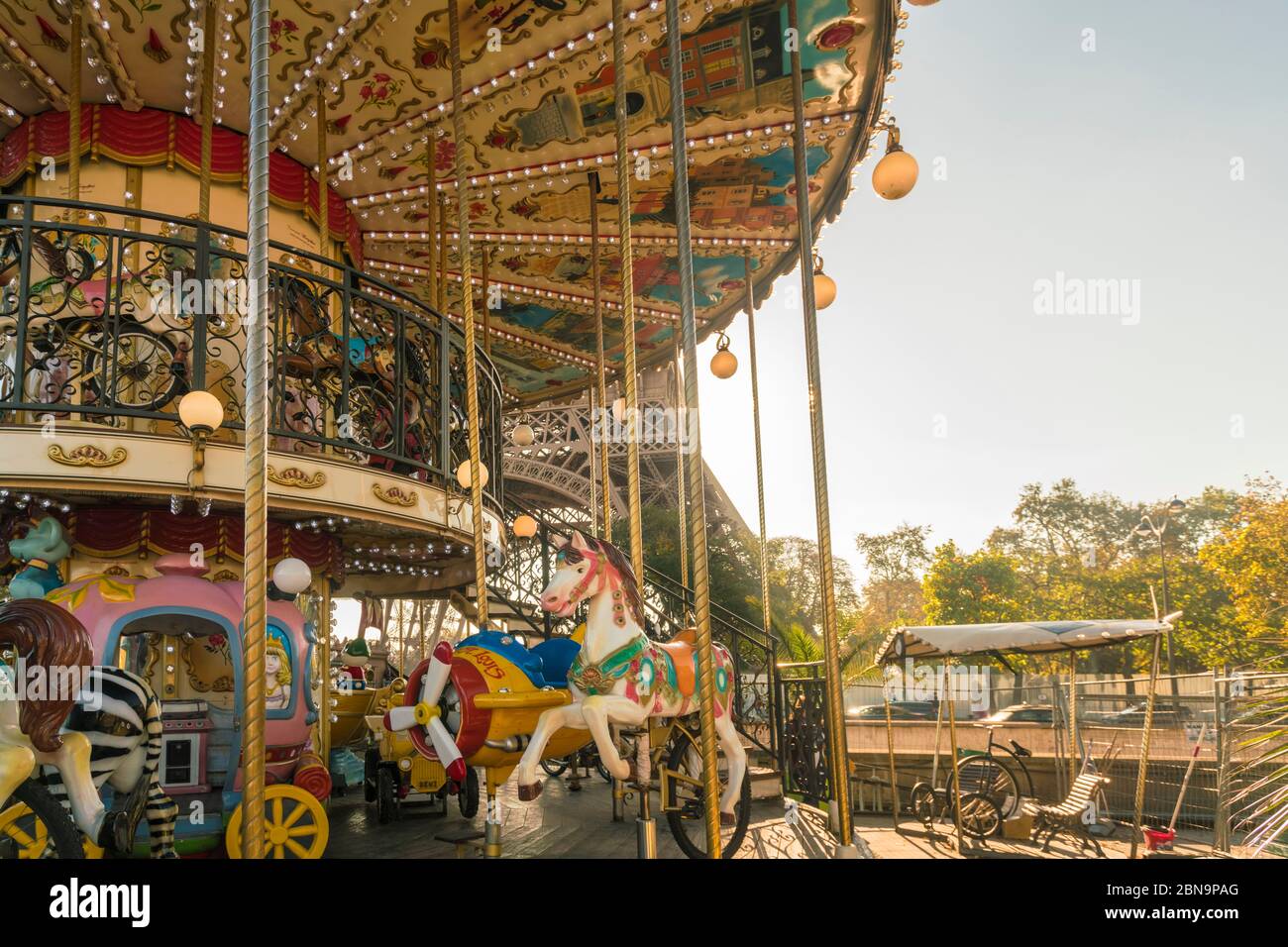 Historic Carousel close to Eiffel Tower Stock Photo - Alamy Historic Carousel close to Eiffel Tower Stock Photo - Alamy