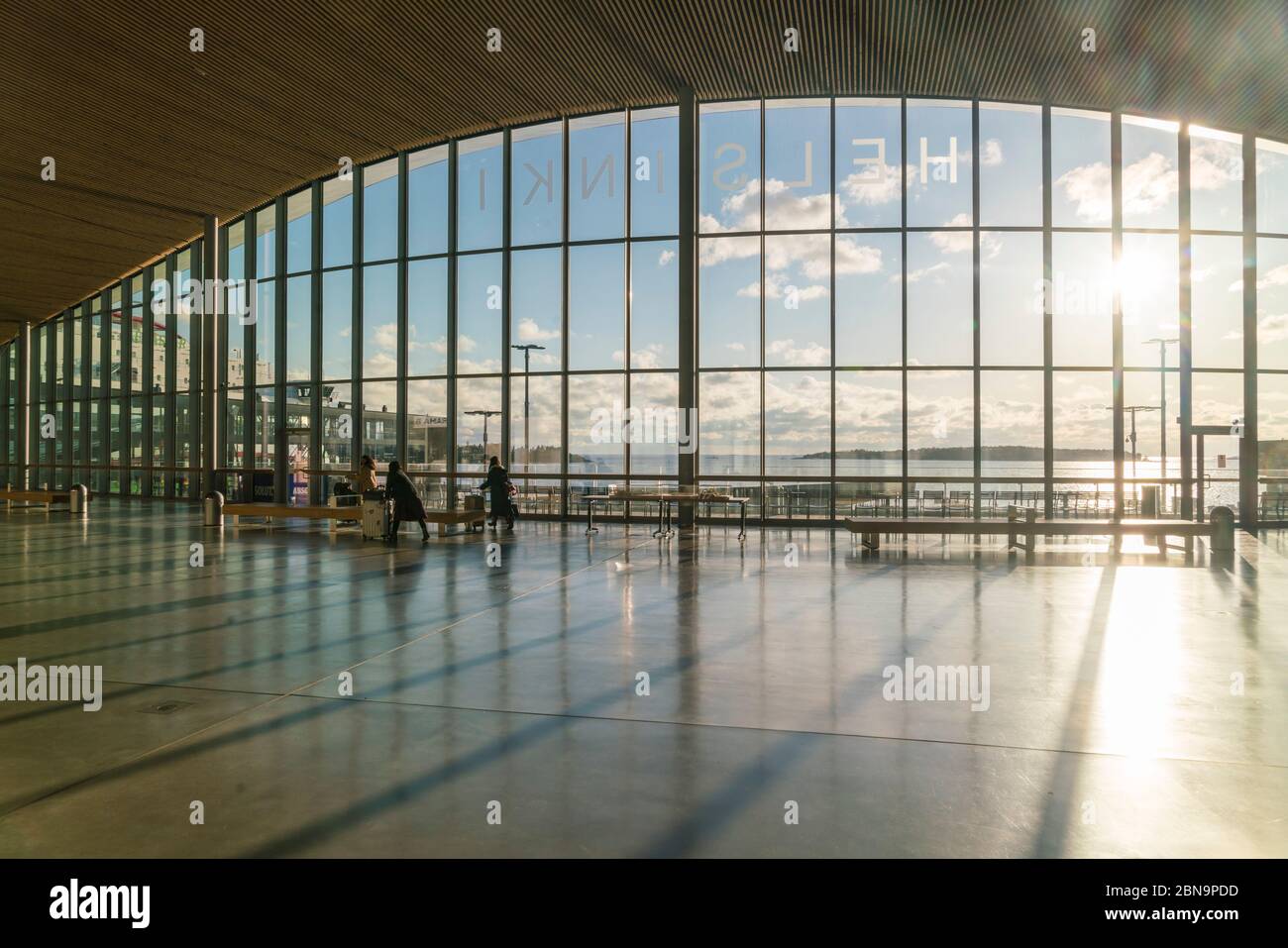 helsinki ferry terminal at west harbor empty Stock Photo - Alamy