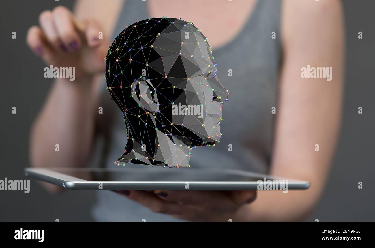 A Frame of Mind series. Composition of human face Stock Photo - Alamy