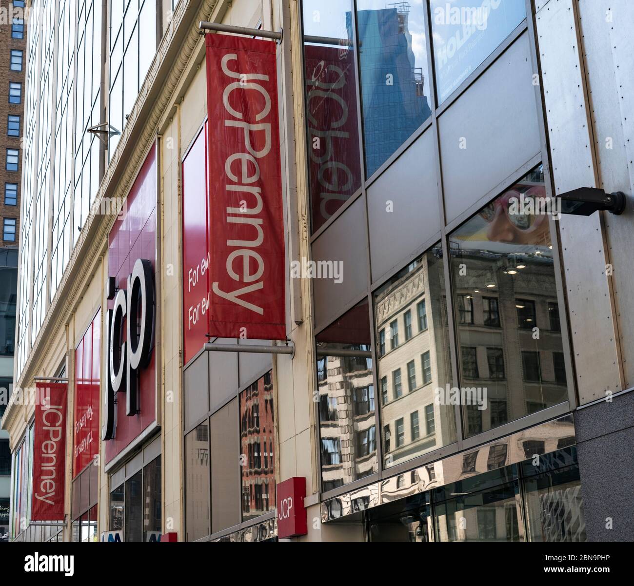 New York, NY - May 13, 2020: General view of JCPenney Department store ...