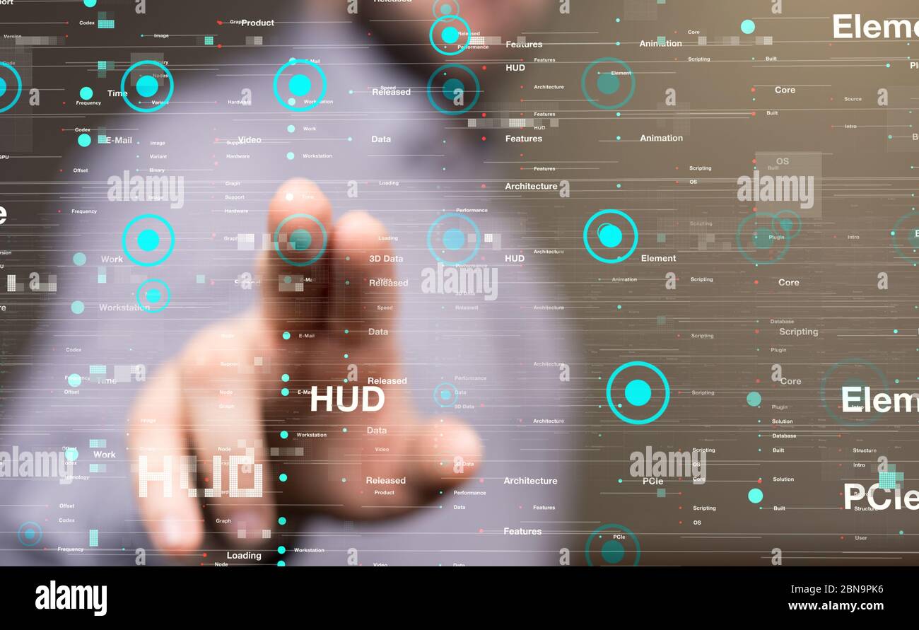 A Touch screen technology. Future modern touch screen technology Stock ...