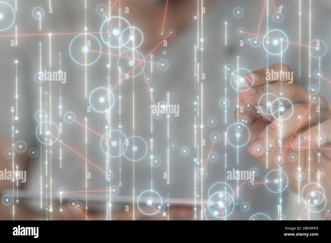 A Touch screen technology. Future modern touch screen technology Stock ...