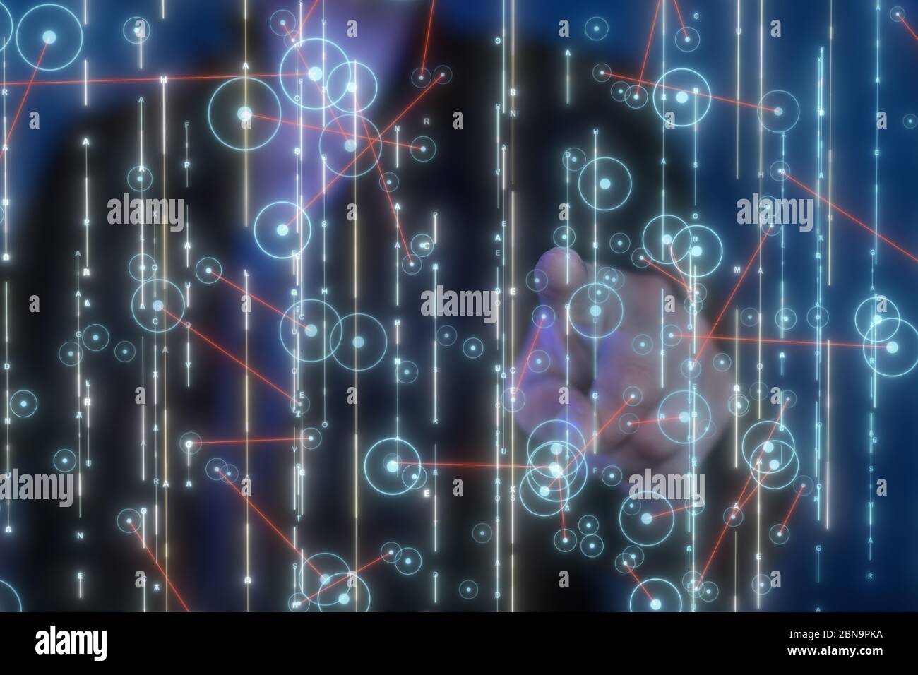 A Touch screen technology. Future modern touch screen technology Stock ...