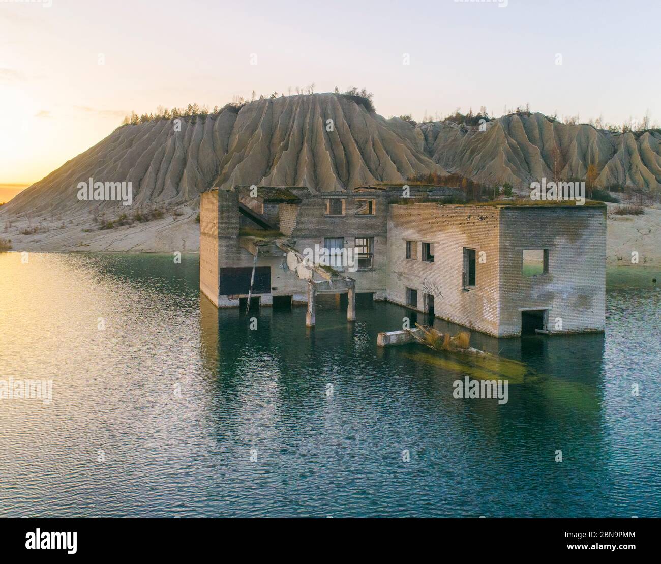 Rummu quarry by the soviet underwater prison in Autumn Stock Photo - Alamy