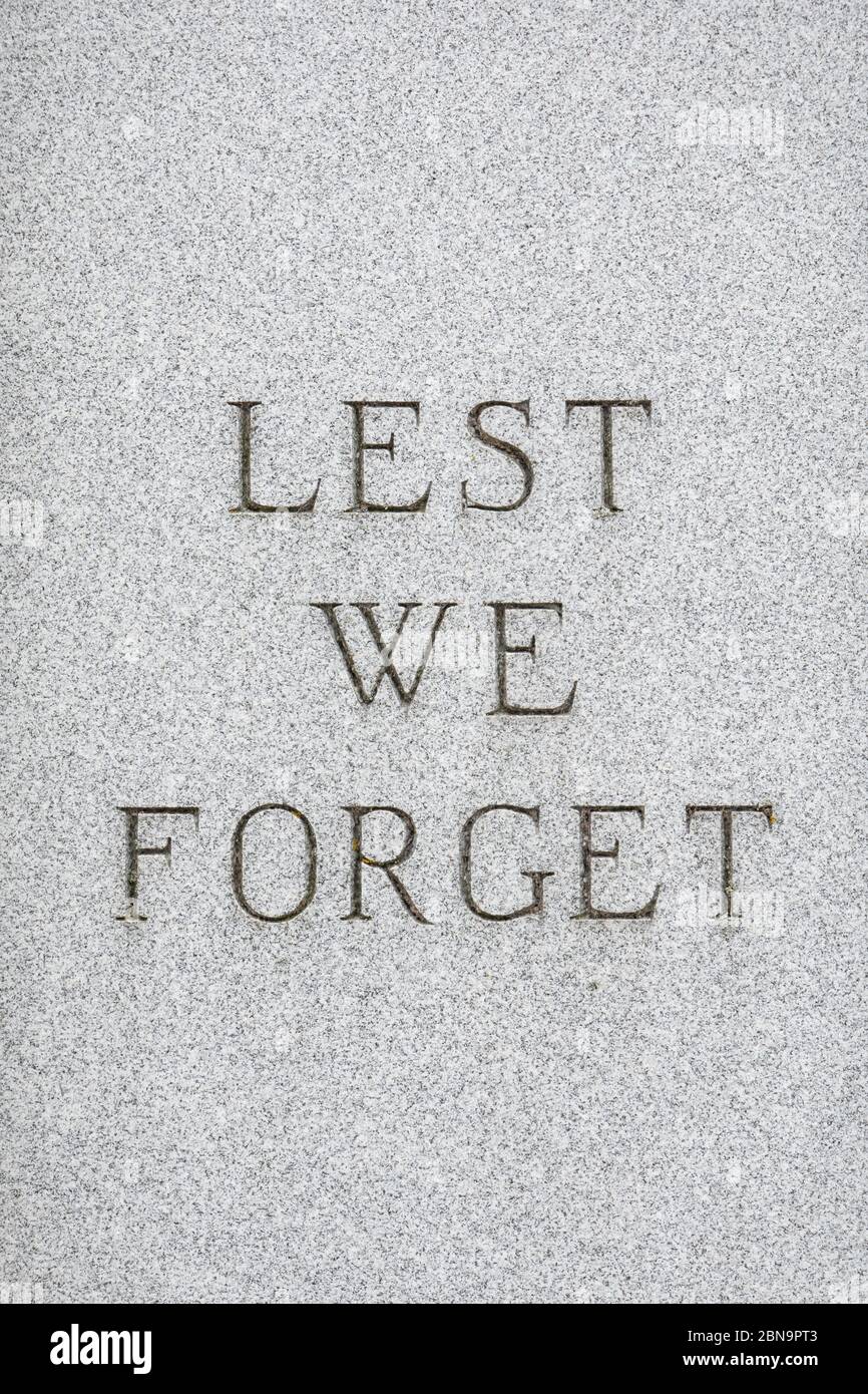 Inscription on a cenotaph commemorating those who lost their lives ...
