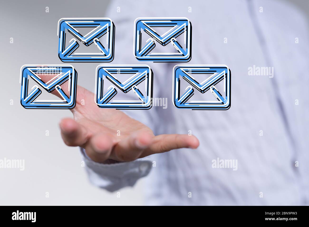 A Mail Communication Connection message to mailing Stock Photo - Alamy