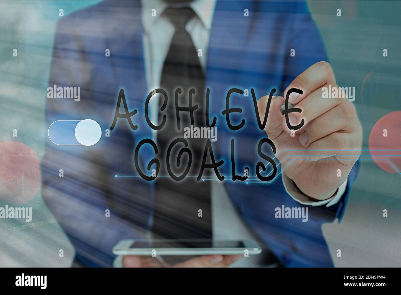 Writing note showing Achieve Goals. Business concept for Results ...