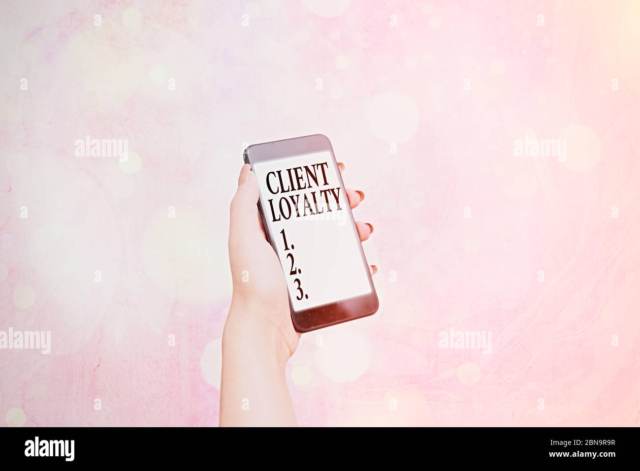 Writing note showing Client Loyalty. Business concept for The result of ...