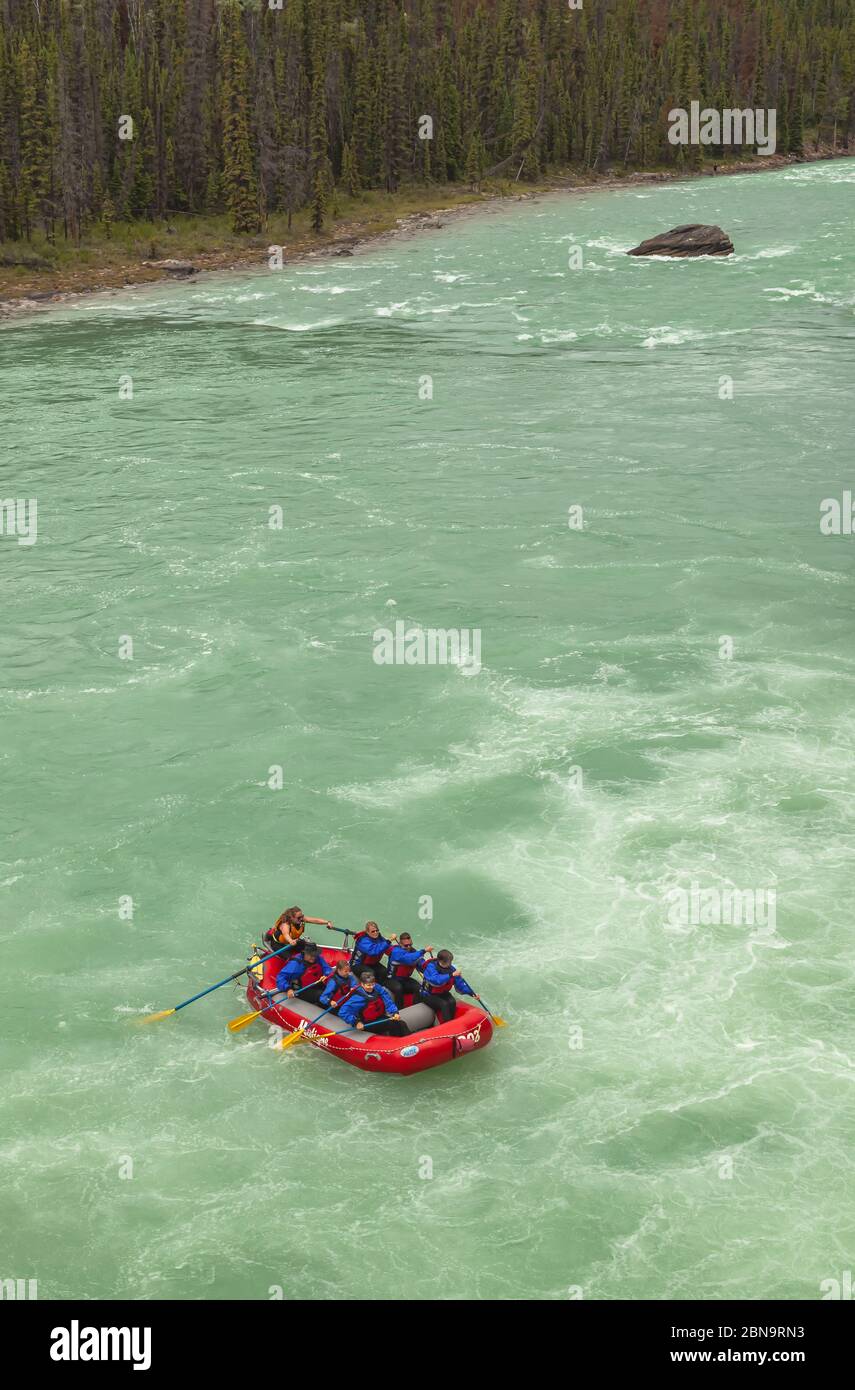 Athabasca river raft canada hi-res stock photography and images - Alamy