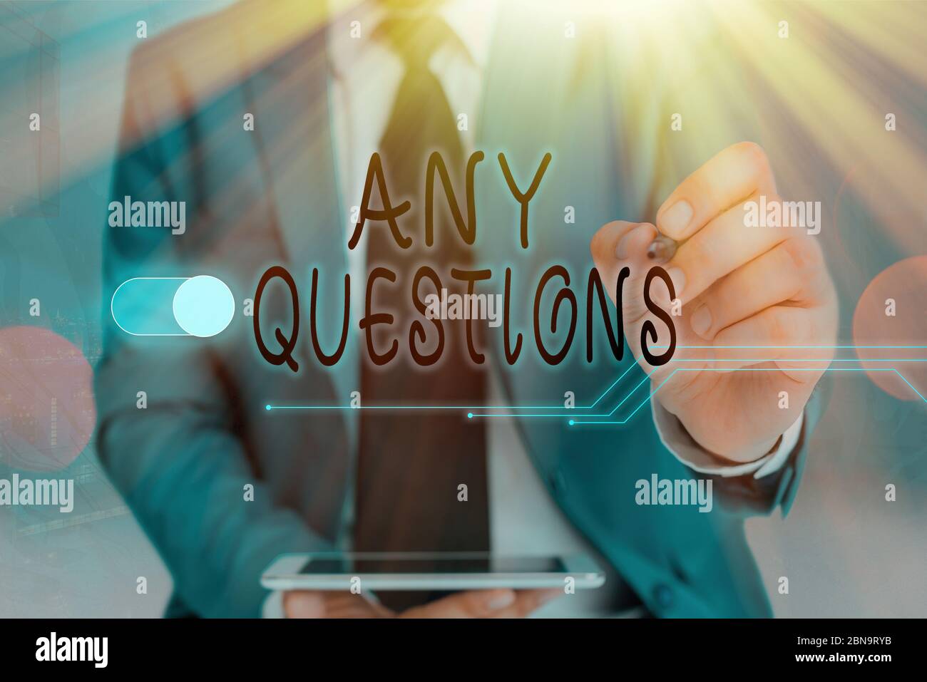 Writing note showing Any Questions. Business concept for Clueless Blank ...